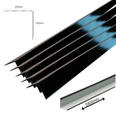 Set of 5 - Black Perimeter Angle Trim Section 2400mm x 20mm Ceiling ...