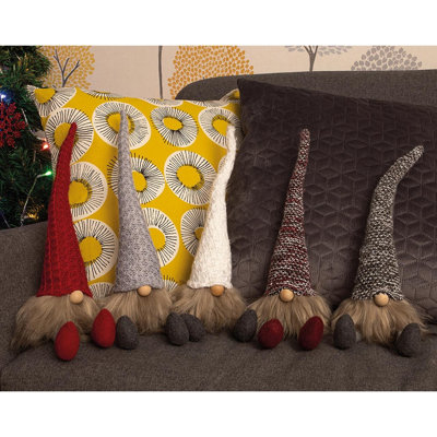 Set of 5 Colourful Hat Bearded Christmas Gonks - Festive Xmas Scandi ...