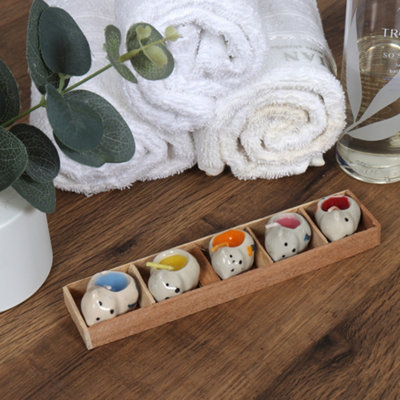 Set of 5 Scented Candles With Small Cat Shaped Holders by Laeto Ageless ...