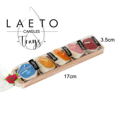 Set of 5 Scented Candles With Small Star Shaped Holders by Laeto ...