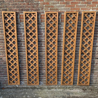 Set of 5 Wooden Framed Square Trellis Panels (180cm x 30cm) | DIY at B&Q