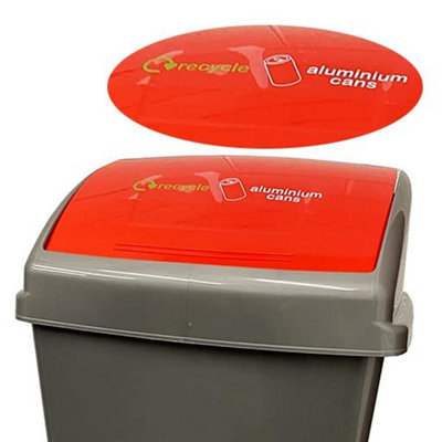Set Of 6 (2 x Yellow, 2 x Red & 2 x Blue) Large Grey 50L Commercial ...