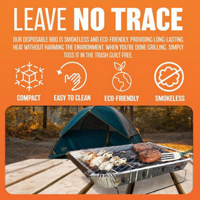 Set Of 6 Disposable BBQ Instant Grill Charcoal - Disposable Outdoor ...