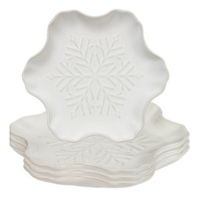 Set of 6 Red Stag Christmas Dinnerware Dinner Plates | DIY at B&Q