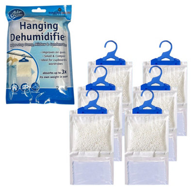 Set Of 6 Unscented Portable Wardrobe Dehumidifier Bags Prevent Damp ...