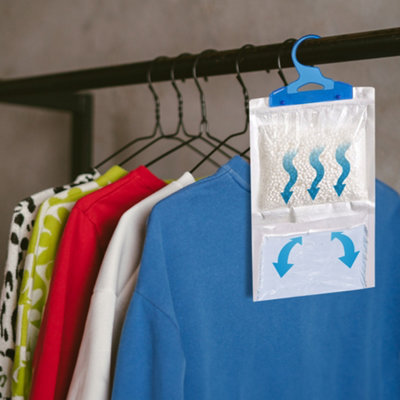 Set Of 6 Unscented Portable Wardrobe Dehumidifier Bags Prevent Damp ...