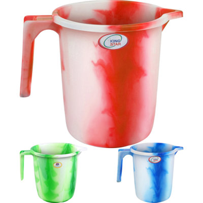 Set Of 6 Water Jugs 1500Ml Washing Cleaning Mugs Bathing Drinking Multi ...