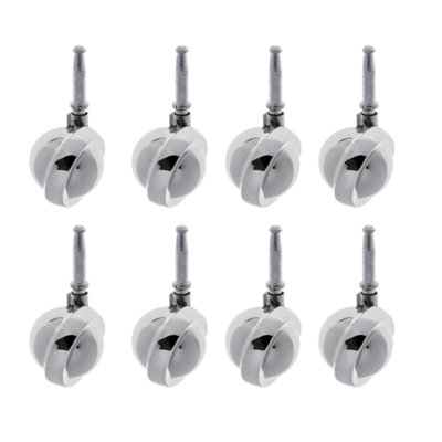 Set of 8 Shepherd Castor Wheels With Inserts | DIY at B&Q