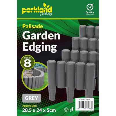 Set of 8 Terracotta Palisade Garden Edging - Ideal For Edging Of Flower ...