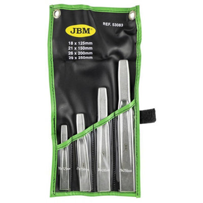 Set of Chisels CRV Mechanical Nut Splitting Hardened Steel Tool 4 Sizes