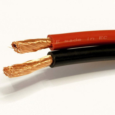 Set of Red & Black Flexible PVC Cable Wire 110A Amp 16mm2 Battery ...