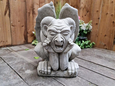 Set of Three Gargoyle Garden statues