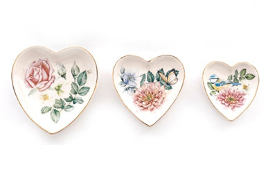 SET OF THREE HEART TRINKETS DI