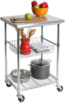 Seville Classics Stainless Steel Kitchen Work Station