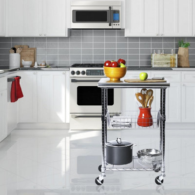 Seville Classics Stainless Steel Kitchen Work Station