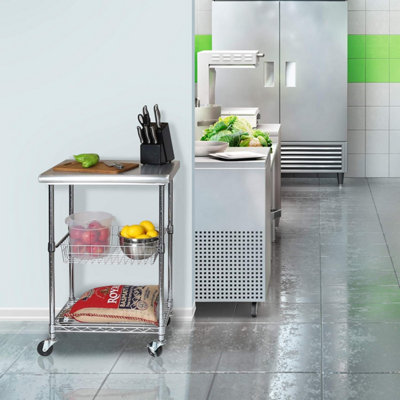 Seville Classics Stainless Steel Kitchen Work Station