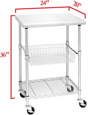 Seville Classics Stainless Steel Kitchen Work Station