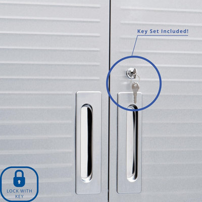 Seville Classics Ultra Heavy Duty Granite Storage Cabinet 6ft x 3ft