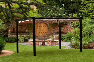 Seville Gazebo Outdoor Garden BBQ Shelter, Party tent with Retractable ...