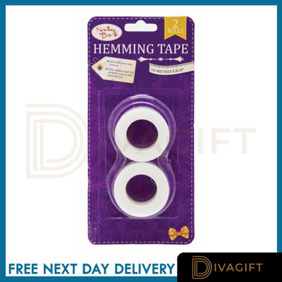 Sewing Box Hemming Tape 10m 2 Rolls Iron-On No-Sew Hemming Tape for ...
