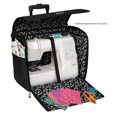 Sewing Machine Trolley Bag Black/White Dot - Everything Mary EVM12439-2