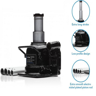 SGS 10 Tonne Low Profile Bottle Jack, Telescopic, Long 100mm Stroke ...
