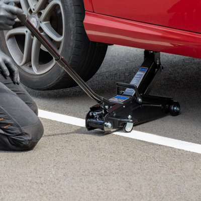 SGS 2 Tonne Car Trolley Jack, Hydraulic 130-345mm Range, Carry Handle ...