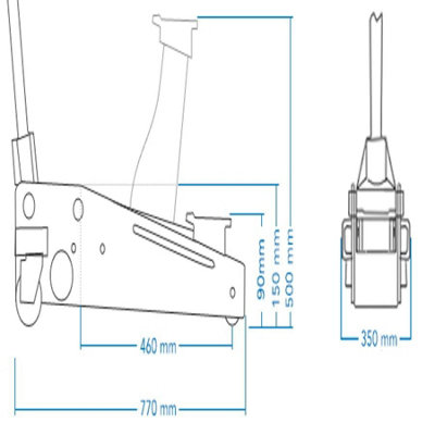 SGS 2 TONNE ULTRA LOW PROFILE JACK 70MM, PRO TROLLEY JACK & 4 TONNE ...