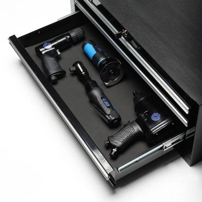 SGS 26in Professional 3 Drawer Middle Tool Chest, Steel, Drawer Liners ...