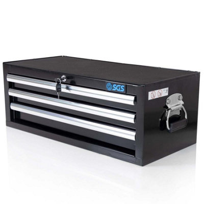 SGS 26IN PROFESSIONAL 3 DRAWER MIDDLE TOOL CHEST, STEEL, DRAWER LINERS ...