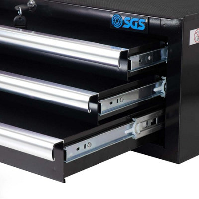 SGS 26in Professional 3 Drawer Middle Tool Chest, Steel, Drawer Liners ...