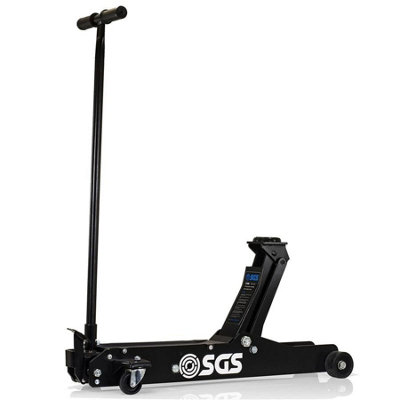 SGS 3 TON LONG REACH TROLLEY JACK W/ FOOT PEDAL & 4X3 TON HEAVY DUTY ...
