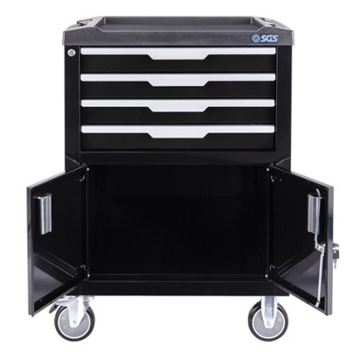 SGS 4 Drawer Roller Cabinet w/ Storage Compartment, Tray, Locks ...