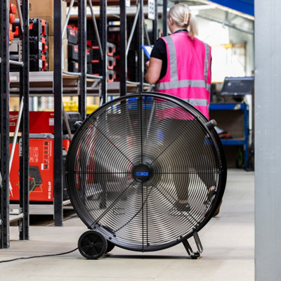 SGS 76cm Super Cooling Drum Fan 3-Speed, Aluminium Vanes, Side Handles ...