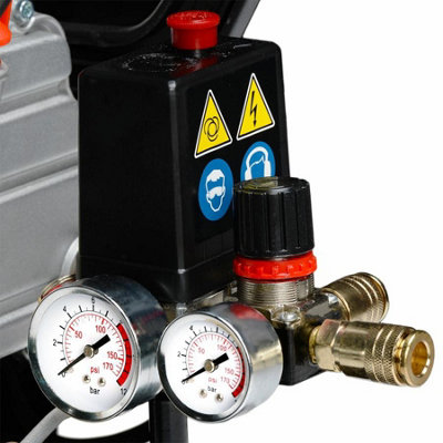 SGS Air Compressor 24 Litre Direct Drive, 9.6CFM 2.5HP with Twin Air ...