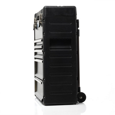 SGS Mobile Rolling Suitcase Tool Box 4 Drawers, Top Box w/ Tray, Clasps ...