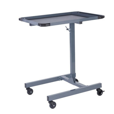 SGS Mobile Workstation Table Adjustable Height Non Slip PVC Mat Bumpers ...
