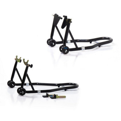 SGS Motorcycle Paddock Stand Front And Rear Set, Motor Bike Steel Stand ...