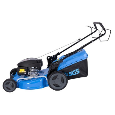 SGS Petrol Self-Propelled Push Lawn Mower 53 cm, Rotary 166cc 4-Stroke ...