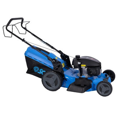 SGS Petrol Self-Propelled Push Lawn Mower 53 cm, Rotary 166cc 4-Stroke ...