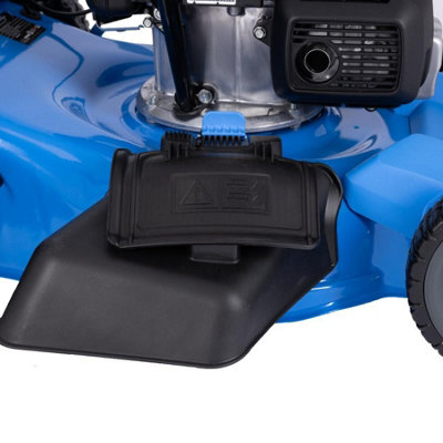 SGS Petrol Self-Propelled Push Lawn Mower 53 cm, Rotary 166cc 4-Stroke ...