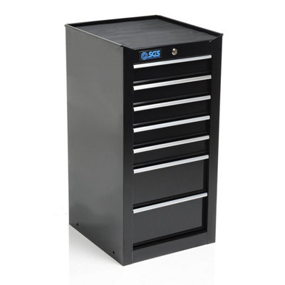 SGS Pro 7 Drawer Side Locker Tool Cabinet, Steel, Drawer Liners ...