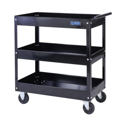 SGS Service Trolley Cart 3 Tier Tub Shelves, Steel, Tool Mobility For ...