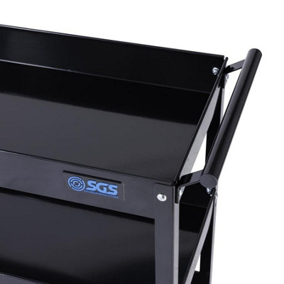 SGS Service Trolley Cart 3 Tier Tub Shelves, Steel, Tool Mobility For ...