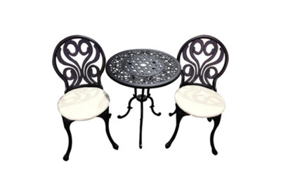 SH&G Penrhyn Cast Aluminium Bistro - Black