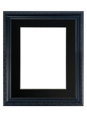 Shabby Chic Black Frame with Black Mount for Image Size A2 | DIY at B&Q