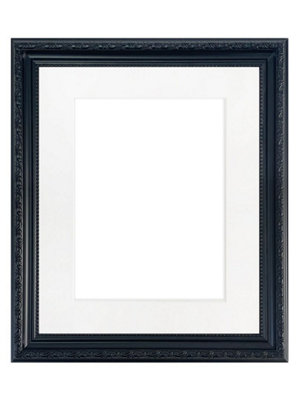 Shabby Chic Black Frame with White Mount for ImageSize A2 | DIY at B&Q