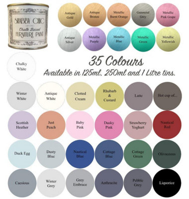 Shabby Chic Chalk Based Furniture Paint 250ml Metallic Green