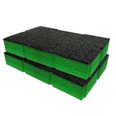 Shadow Foam DeWalt ToughSystem 2.0 Charger Box Foam Inserts (Green 50mm)