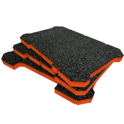 Shadow Foam Flex STACK PACK 3 Piece Storage System Inserts (Orange 30mm)